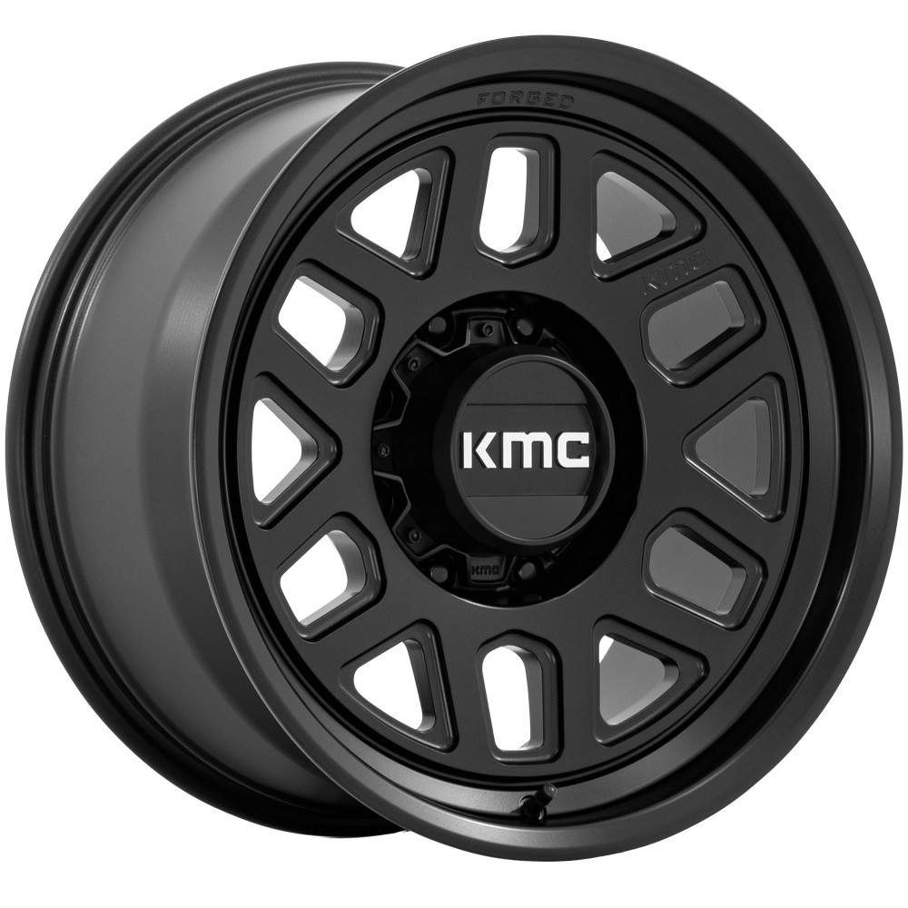 (Set of 4) KMC KM451 Mesa Forged 18x9 8x170 -12mm Satin Black Wheels ...