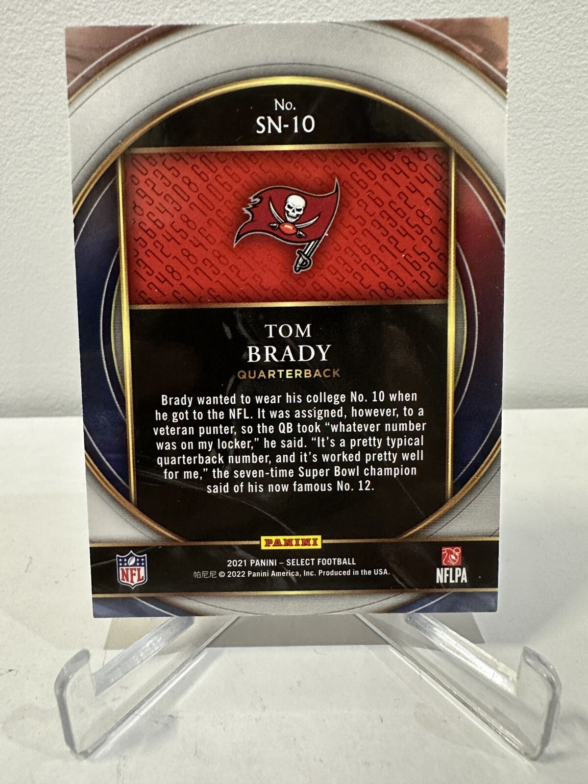 2021 Panini Select Numbers Tom Brady #SN-10 Tampa Bay Buccaneers | eBay