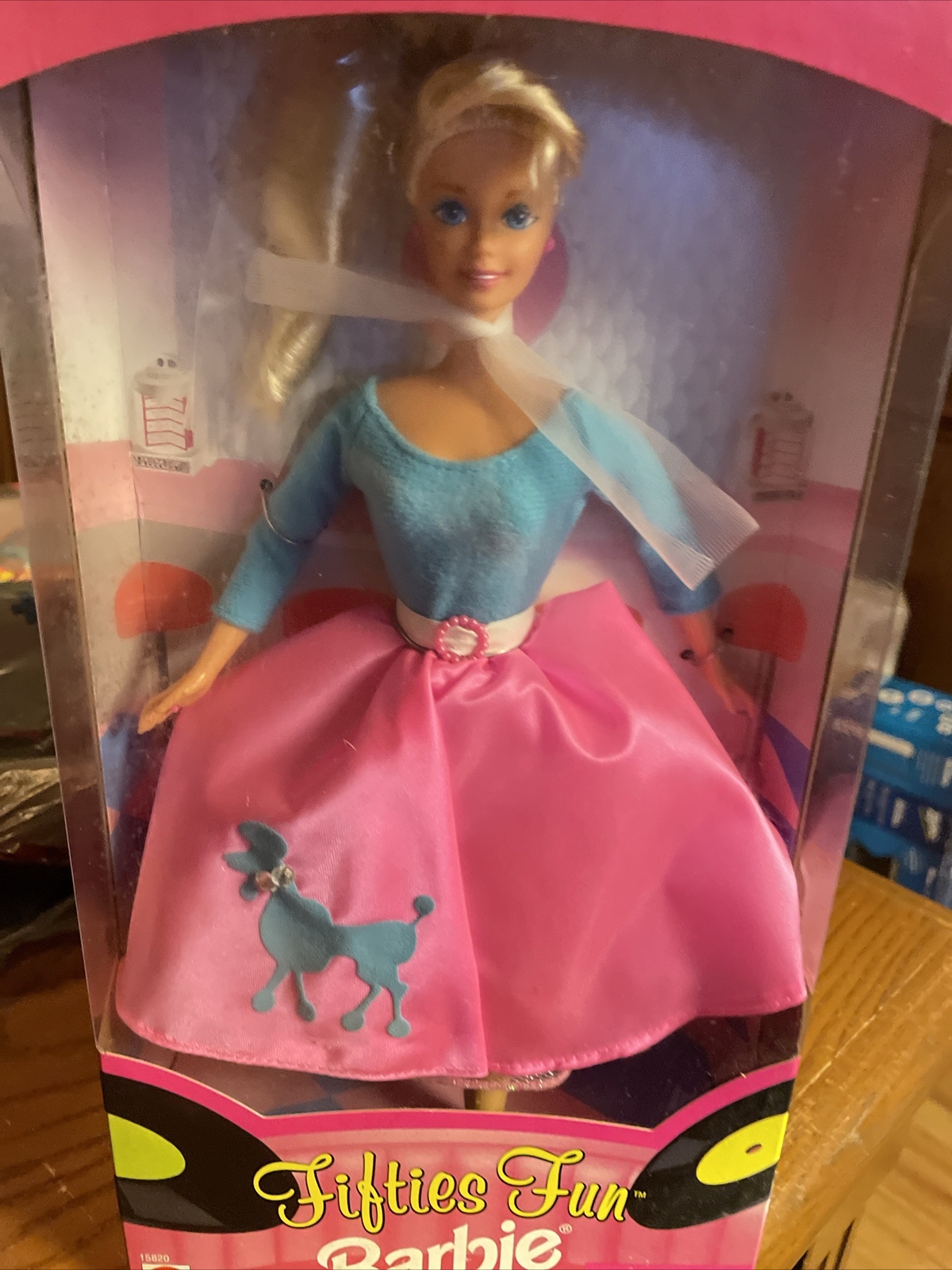 Fifties Fun Barbie Doll #15820 NRFB Pink And Blue Poodle Skirt | eBay
