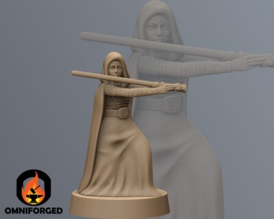 Star Wars Legion Jedi Barriss Offee Miniature 3D Printed Resin Mini ...