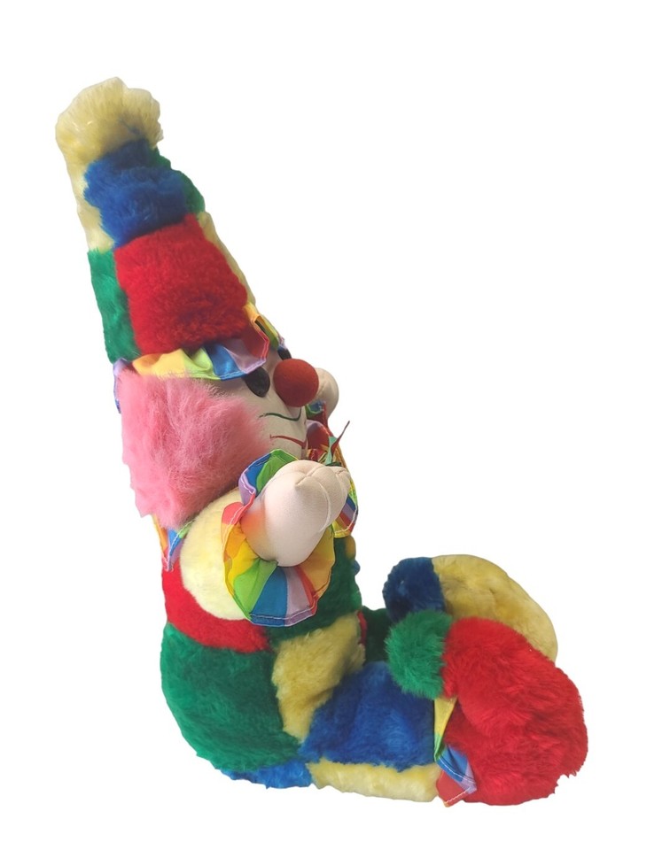 Vtg Cuddle Wit Creation Circus Plush Clown Doll Muliticolor Stuffed Toy ...