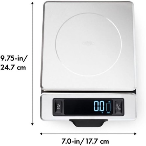 OXO Good Grips 11-Pound Stainless Steel Food Scale w Pull-Out Display ...