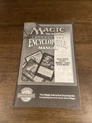 Magic Misc Magic the Gathering Encyclopedia Instruction Manual for P.C ...