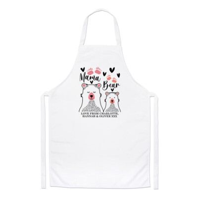 Personalised Mama Bear Chefs Apron Mum Mothers Day Love Birthday ...