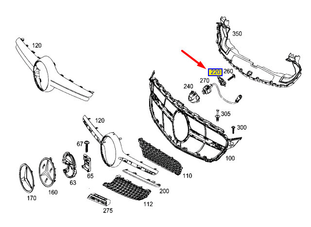OEM MB C S205 AMG Rear View Camera Holder A2058850040 Genuine for sale ...
