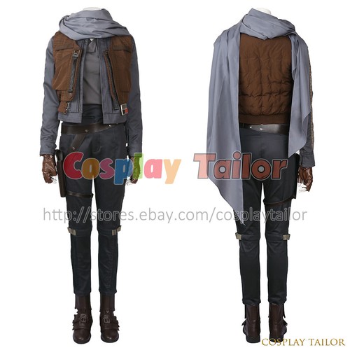 Star Wars Rogue One Jyn Erso Cosplay Costume Halloween Party Uniform ...