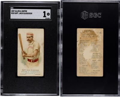 1887 Allen and Ginter N28 - Baseball - Capt JACK GLASSCOCK Indianapolis ...
