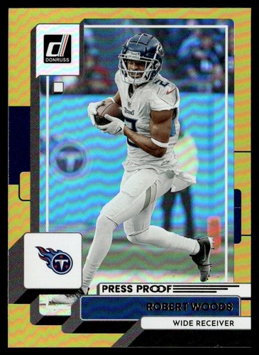 2022 Donruss Gold Holo Press Proof Robert Woods Tennessee Titans #12 | eBay