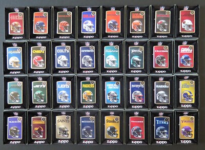 NFL ZIPPO, NEW ADDITION FACTORY NEW, WINDPROOF, STREET CHROME ZIPPO ...