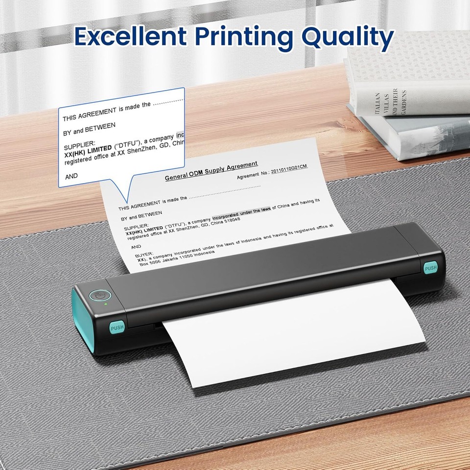100 Sheets A4 Thermal Paper 8.5"x11" for M08F Brother PocketJet PJ762 ...