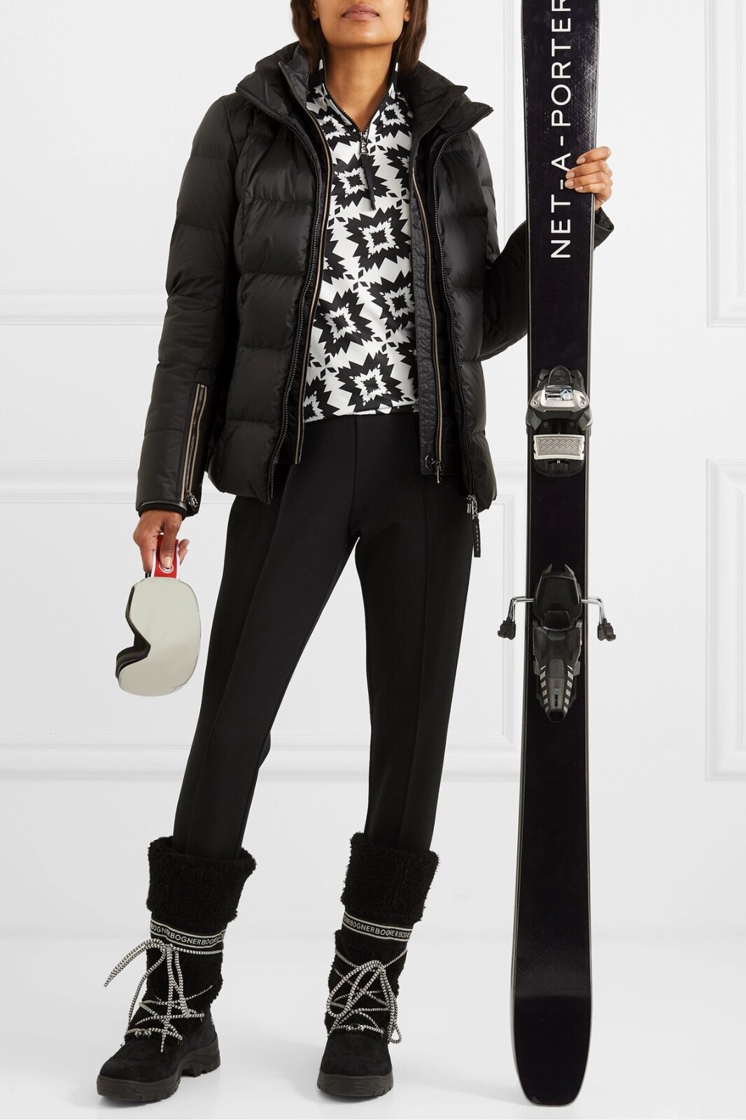 Bogner Sanne D Ski Jacket Hoodie With Real Fur Women's Size XS EUR 34 ...