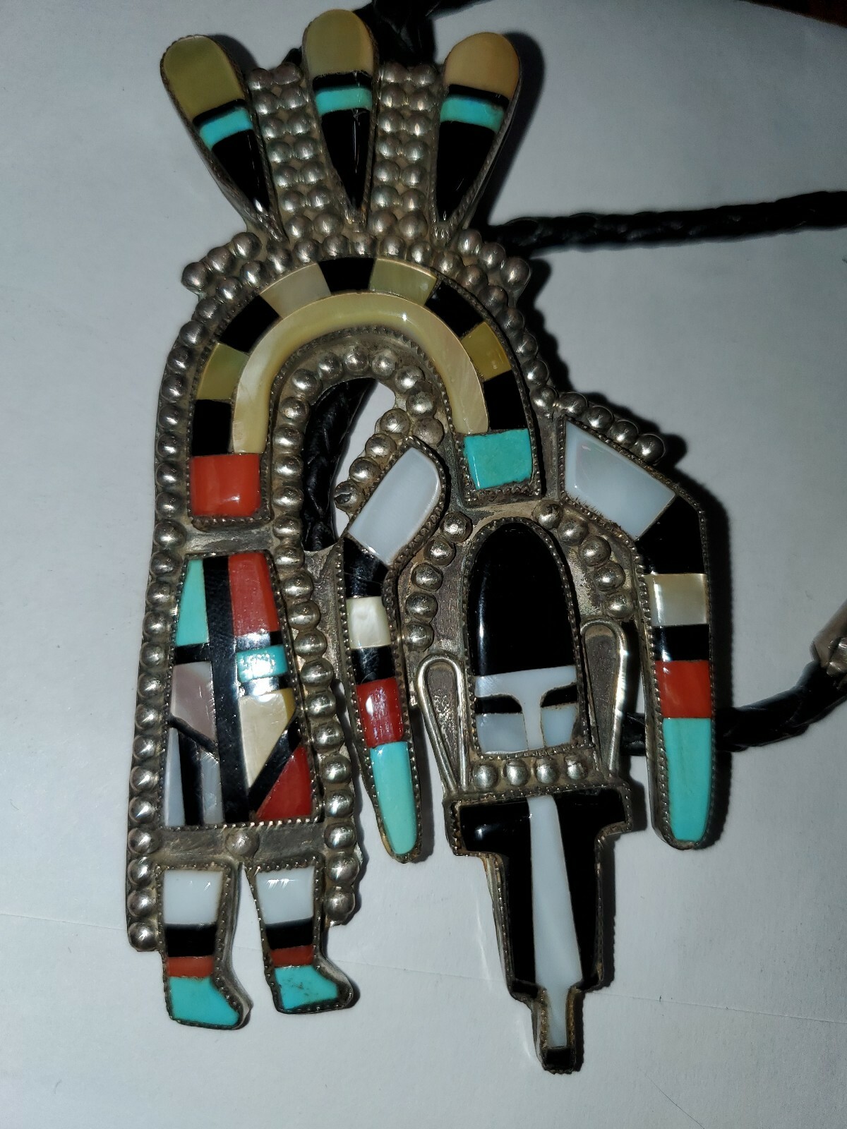 Vintage Rainbow Man Dancer H.E. Cellicion Zuni Sterli… - Gem