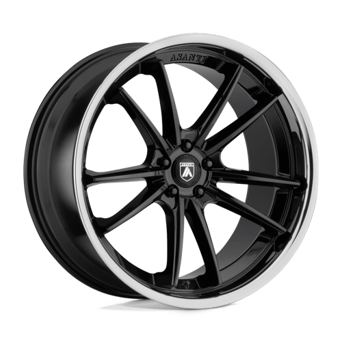 Asanti Black ABL-23 Sigma 20x9 5x112 25mm Gloss Black Chrome Lip Wheel ...