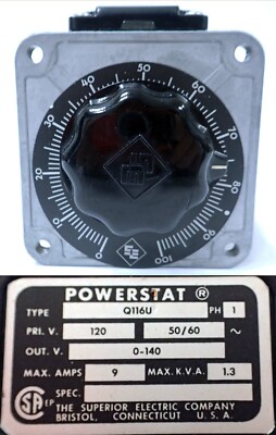 Variacs - Superior Electric Powerstat Variac Type