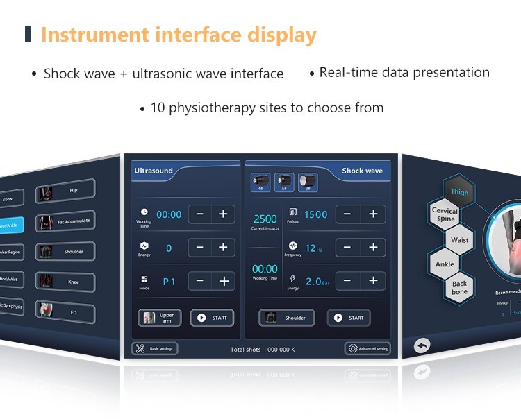 2in1 ESWT Shockwave Therapy Machine Shock Wave Massager ED Treatment ...