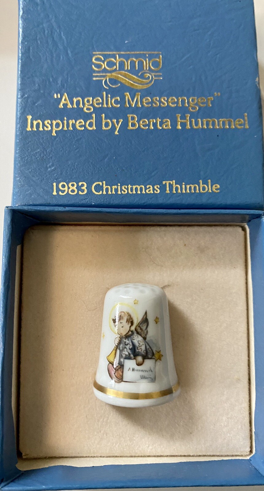 2, 1983 Berta Hummel Vintage Thimble Angelic Messenger Thimbles-New in ...