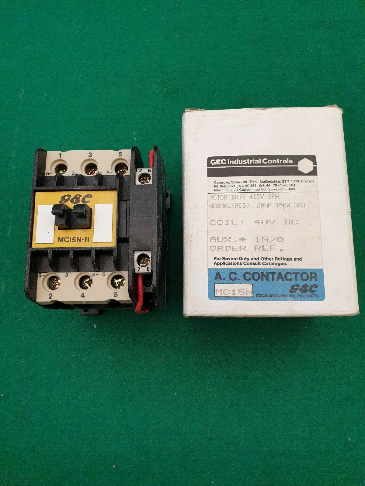 GEC Mc15n-11 Contactor 48 Volt DC Coil 30 Amp 15kw for sale online | eBay