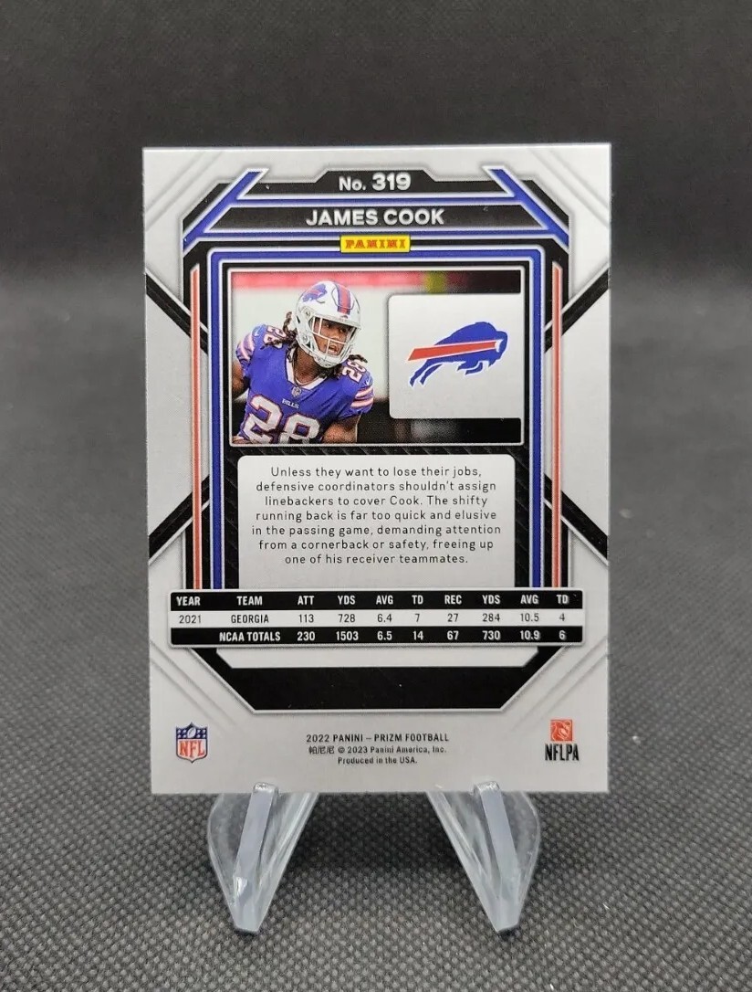 JAMES COOK 2022 Panini Prizm Football Rookie Card Base - Bills Georgia ...