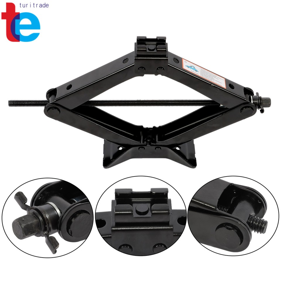 Car Jack Kit Scissor Jack for Car 3 Ton (6,600 lbs) Tire Jack Tool Kit ...