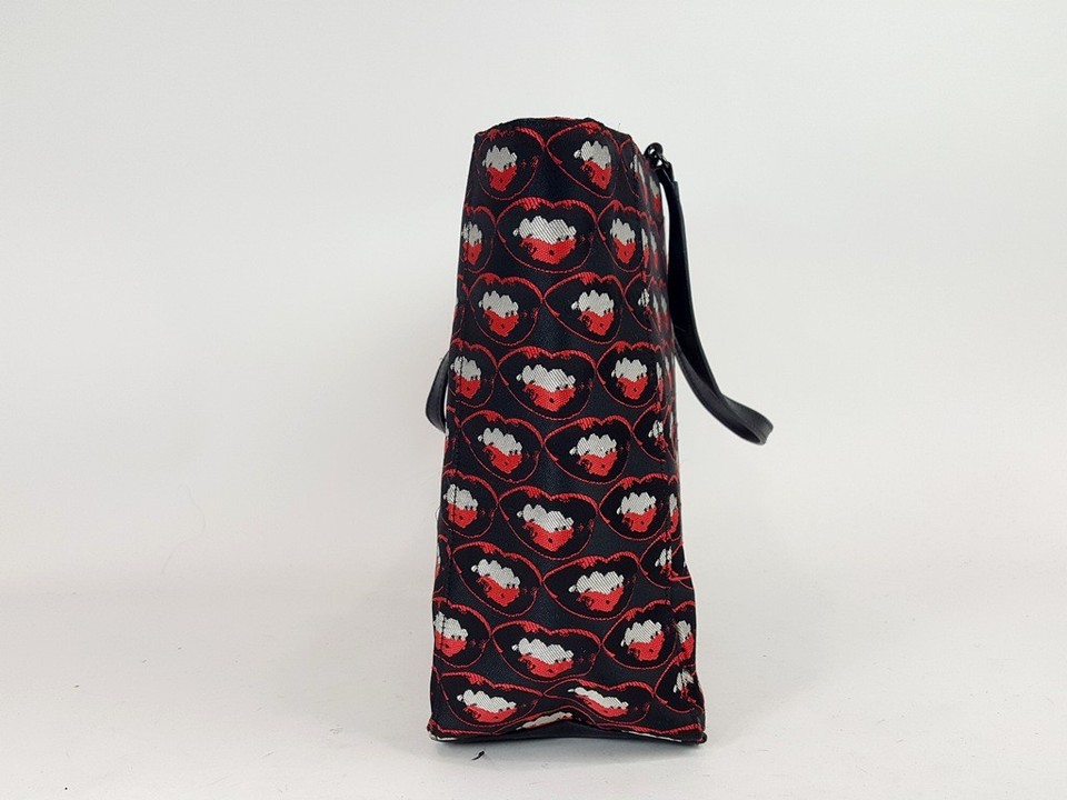 Philip Treacy Black Silk Monroe Lip Print Warhol Tote Bag Handbag | eBay