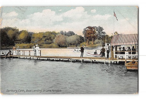 Danbury Connecticut CT Postcard 1908 Lake Kenosia Boat Landing | eBay