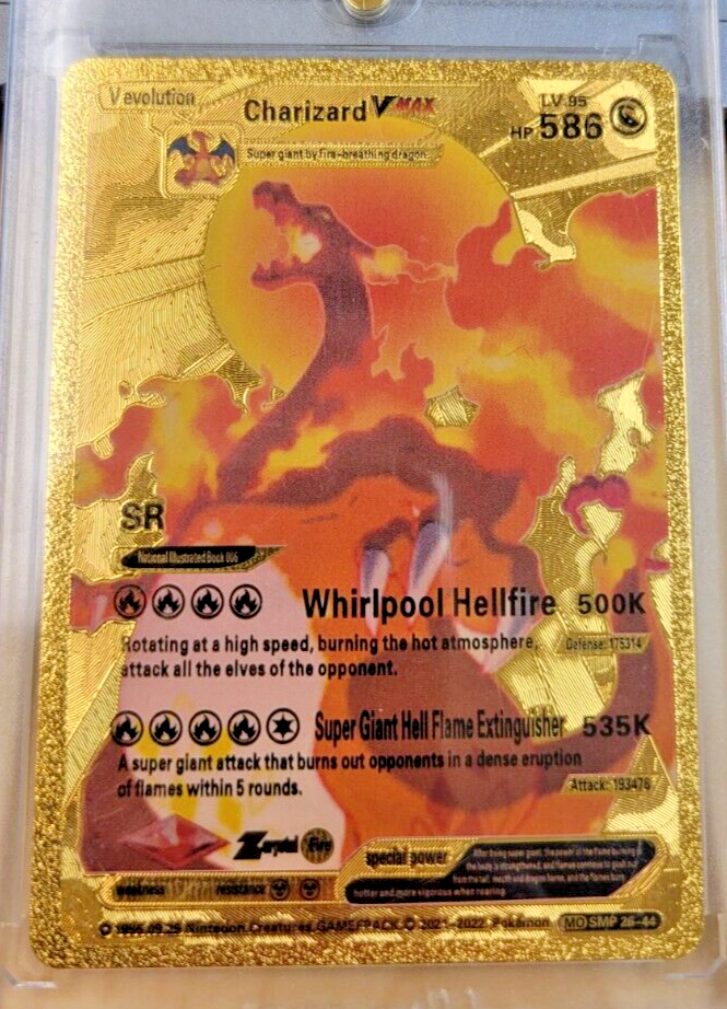 Charizard VMax Whirlpool Hellfire Gold Foil Pokémon LV. 95 HP 586 | eBay