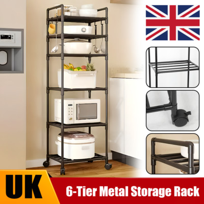 6 TIER UNIT RACKING 6 TIER KITCHEN SHELVES HEAVY DUTY STORAGE SHELF ...