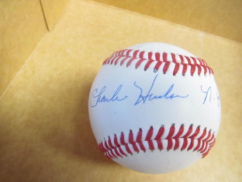 Charles Hudson Philadelphia Phillies/Yankees Signed OLB Baseball COA ...