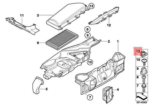 Genuine Rotary clip BMW Hybrid M6 X5 X6 E60 E61 E63 E64 E70 E71 E72 ...