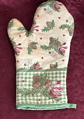 Vintage Retro Holiday Theme / Christmas Oven Mitt - Rare / Cool !! | eBay