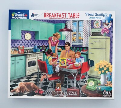 White Mountain General Mills Breakfast Table #1675 1000 Piece Puzzle ...