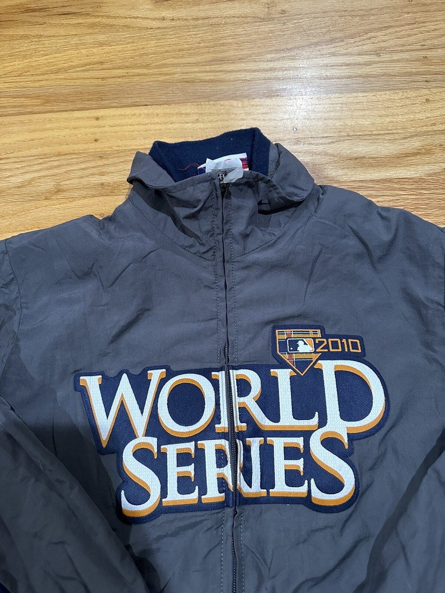 World Series Jacket Youth Medium Gray Full Zip MLB Baseball World Series Jacket Youth Medium Gray Full Zip MLB Baseball
