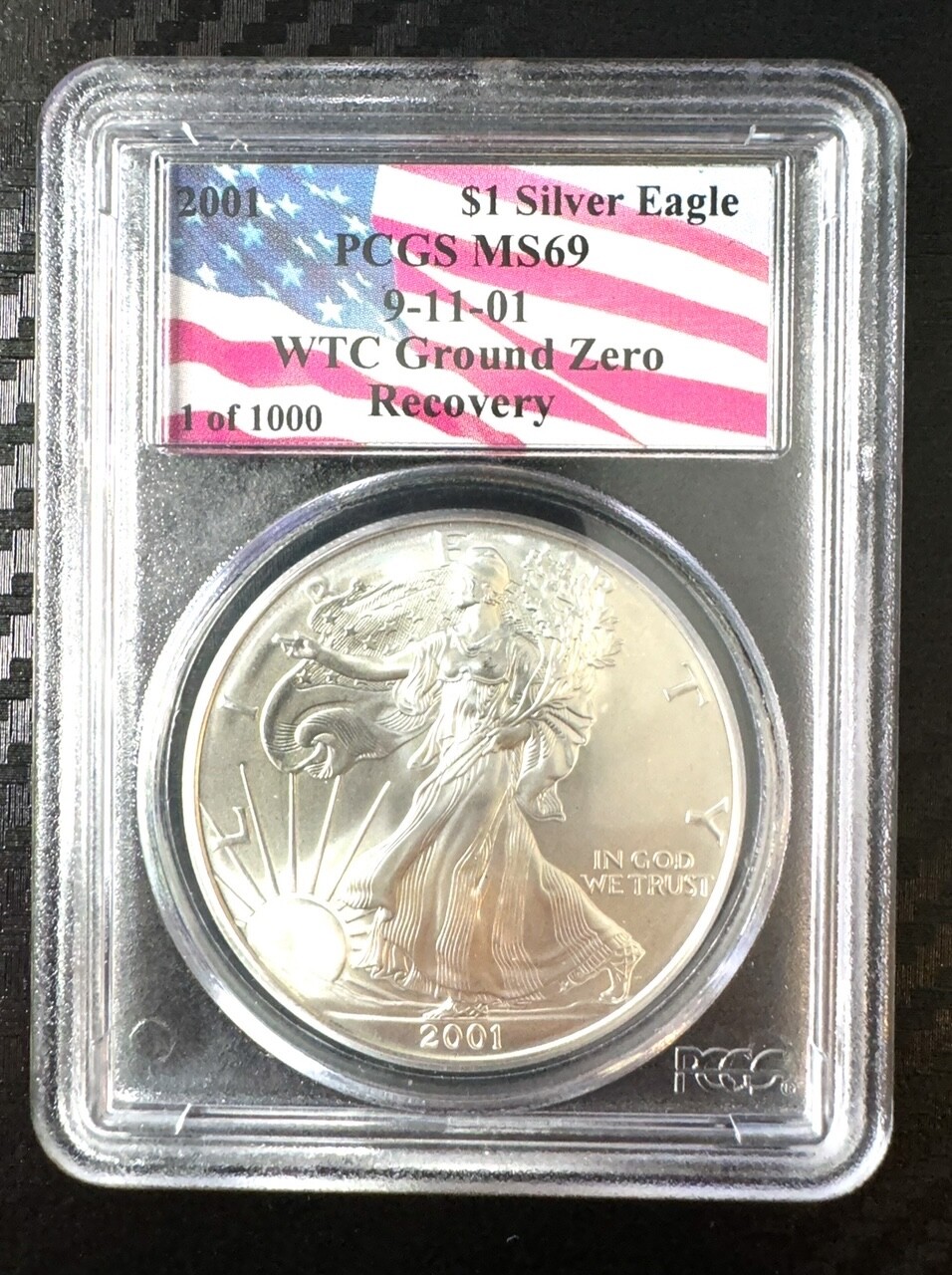 2001 American Silver Eagle WTC Ground Zero Recovery PCGS MS69 ( 1 of 1000 ) | eBay