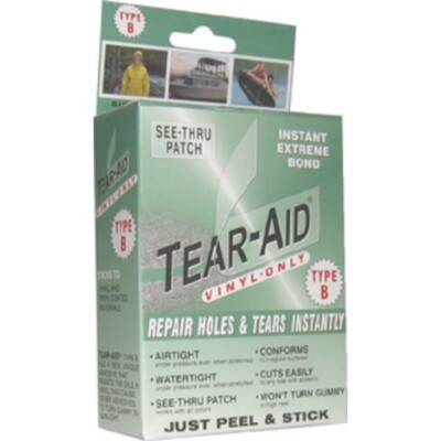 Tear Repair Tear-Aid Clear Vinyl Repair Patch Kit for Holes and Tears ...