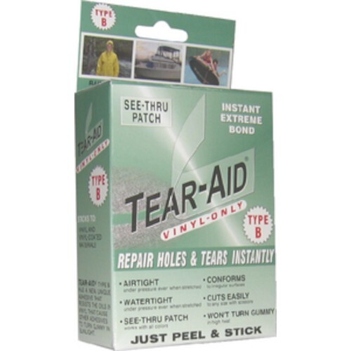 Tear Repair Tear-Aid Clear Vinyl Repair Patch Kit for Holes and Tears ...