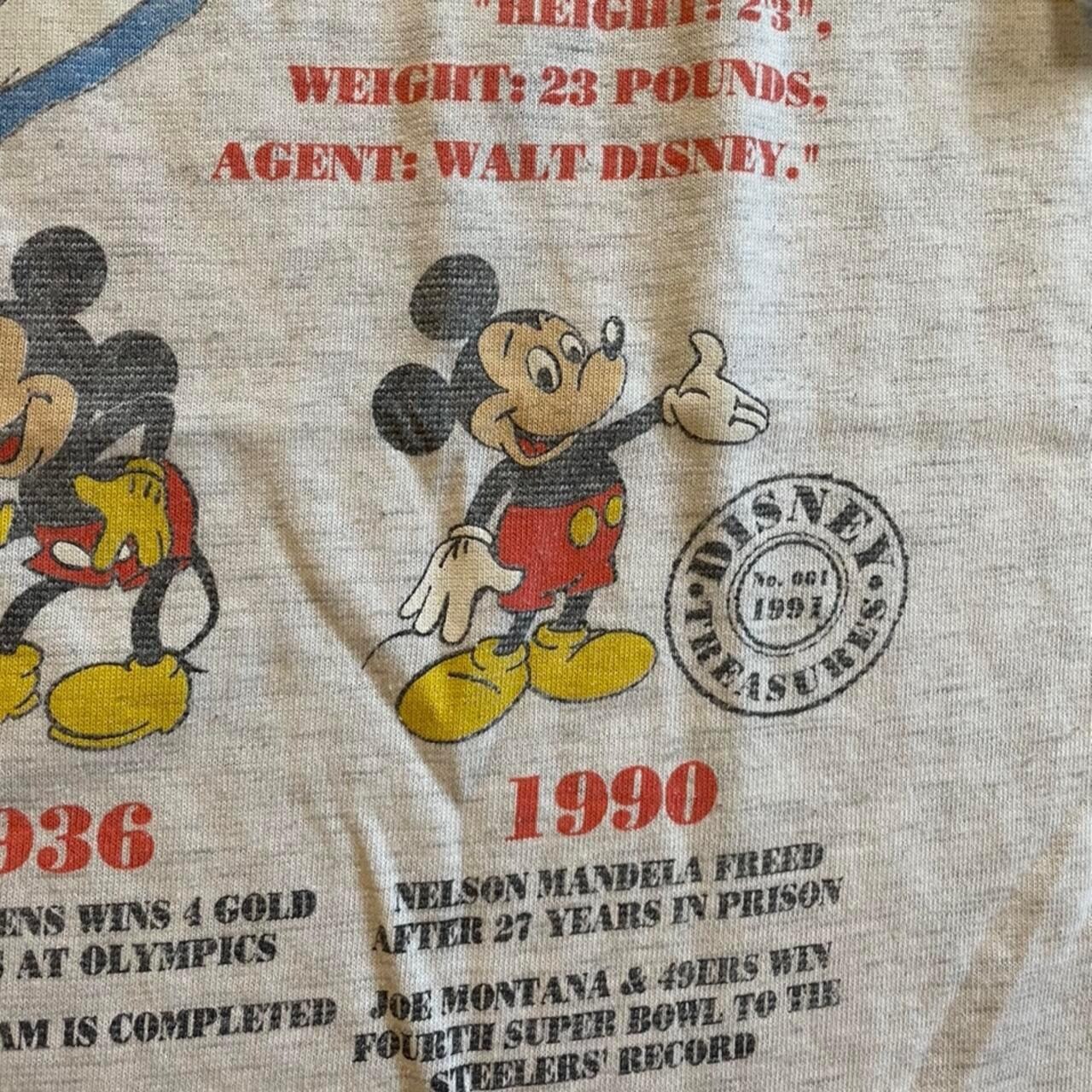 Vintage 90s Mickey Mouse Rare Disney Timeline Shirt … - Gem