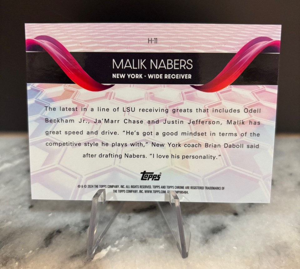 2024 Topps Chrome - Malik Nabers Helix Rookie Card SSP #H-11 | eBay