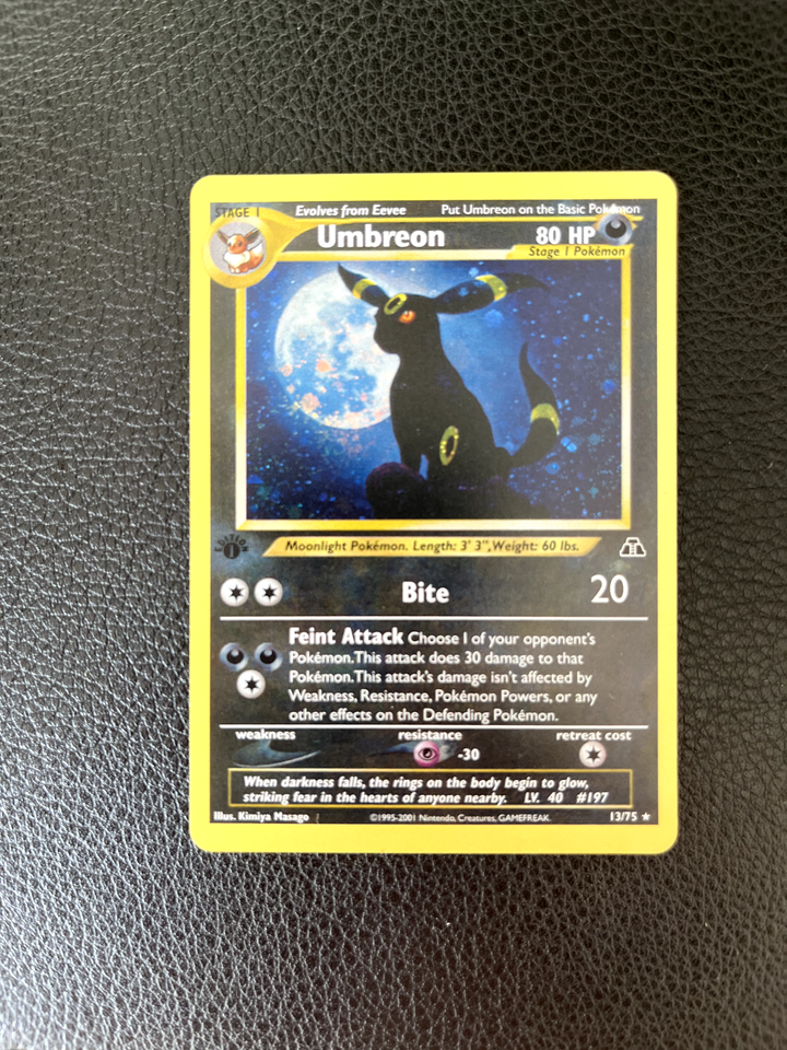 Umbreon 13/75 Neo Discovery- Holo Graphic - 1st Edition -Stage 1 ...