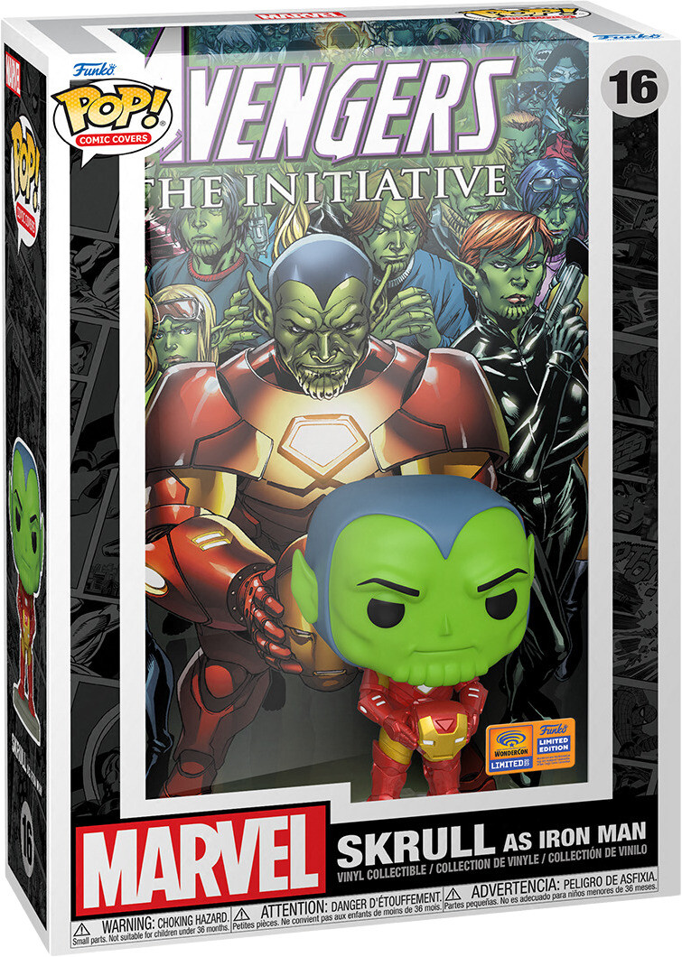 Funko Pop! Comic Book Cover with case: Marvel - Skrull As Iron Man ...