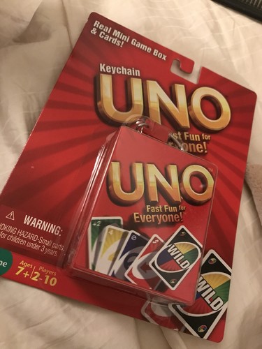 UNO Game Mini Deck of Cards Keychain Keyring Basic Fun for sale online ...