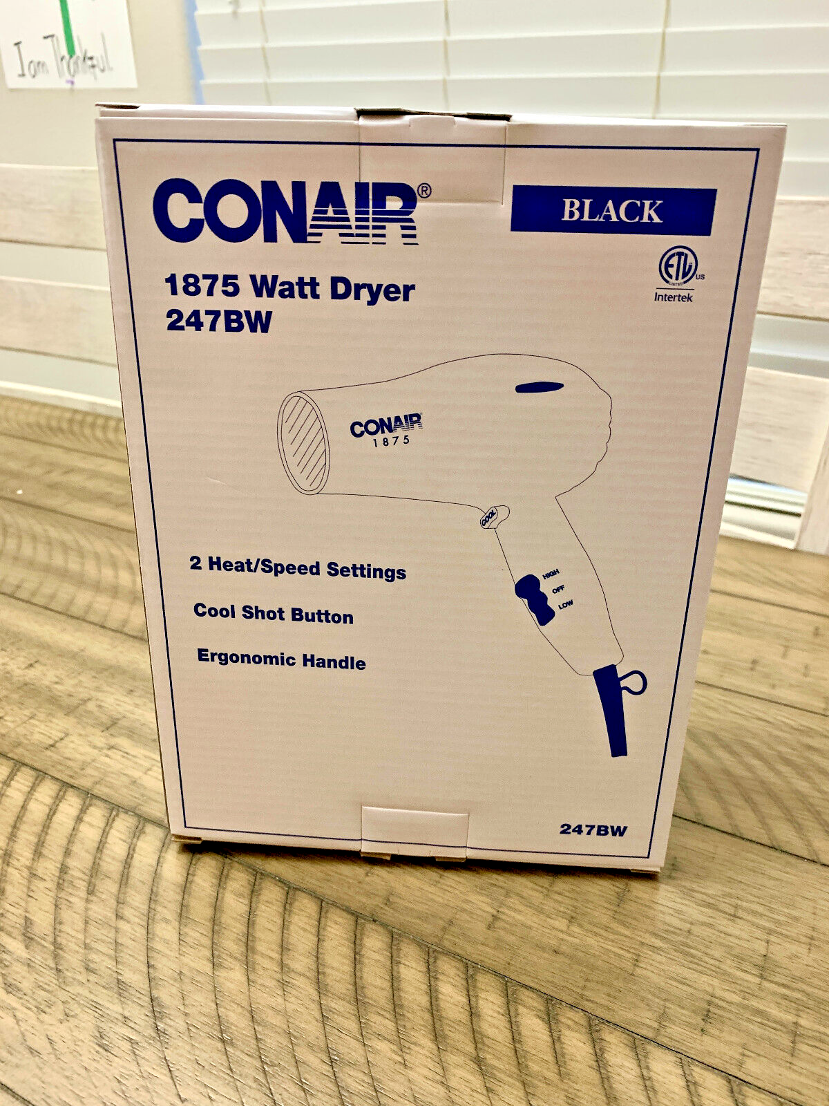 CONAIR Handheld 1875 Watt Hair Dryer, Cool Shot Button, 247 BW Black ...
