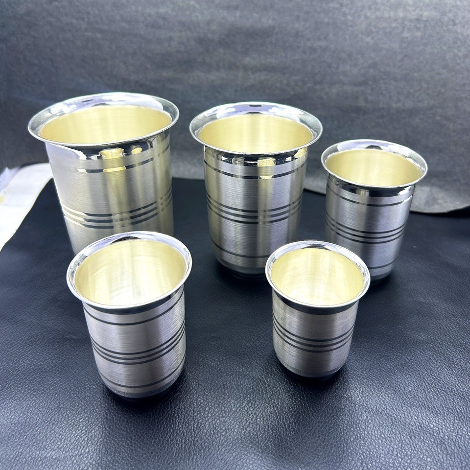 Silver Water Glass, Silver Tumbler Baby Dining Flask, Pure Silver Baby ...