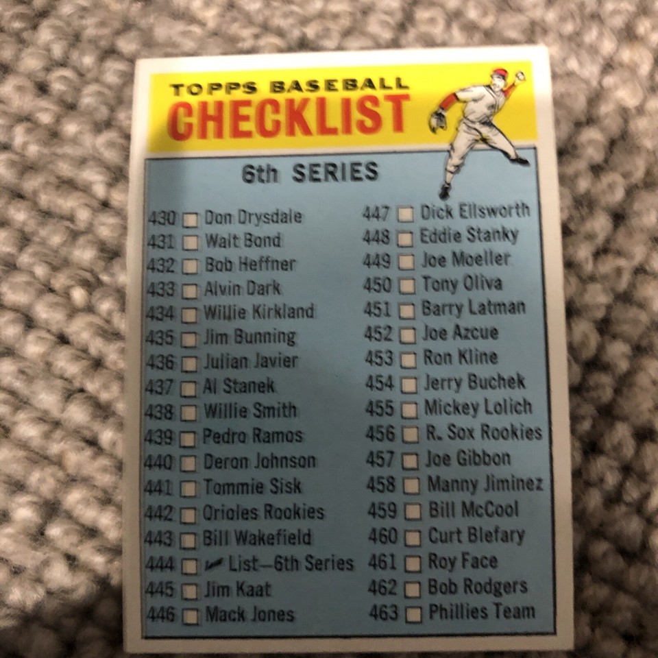 1966 Topps Baseball 19 Card Lot Team Cards Stars Cubs Pirates Clean ...