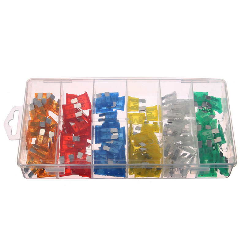 120pcs Car Blade Fuse Box Assortment Fuses Kit for Truck RV SUV Boat ...