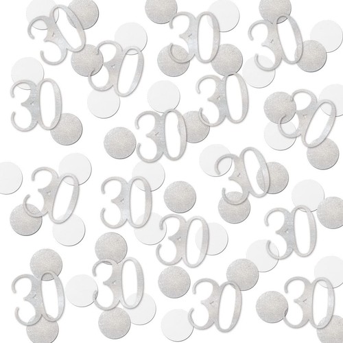 Silver Glitter 30 Confetti 30th Birthday Number Confetti 200pcs ...