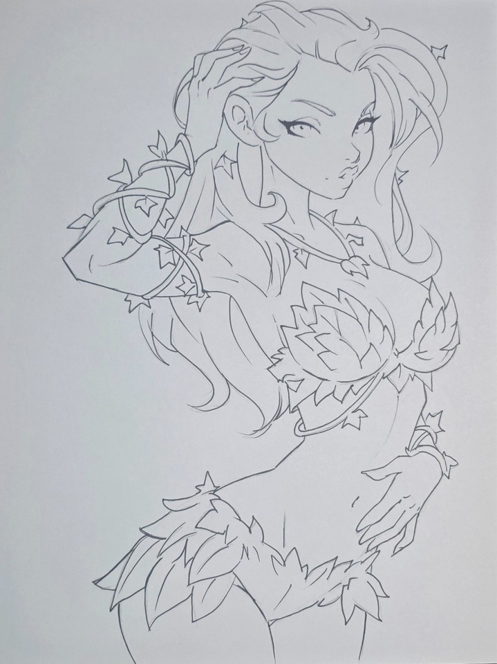 Super Cute POISON IVY girl original art Drawing By Jesterart | eBay