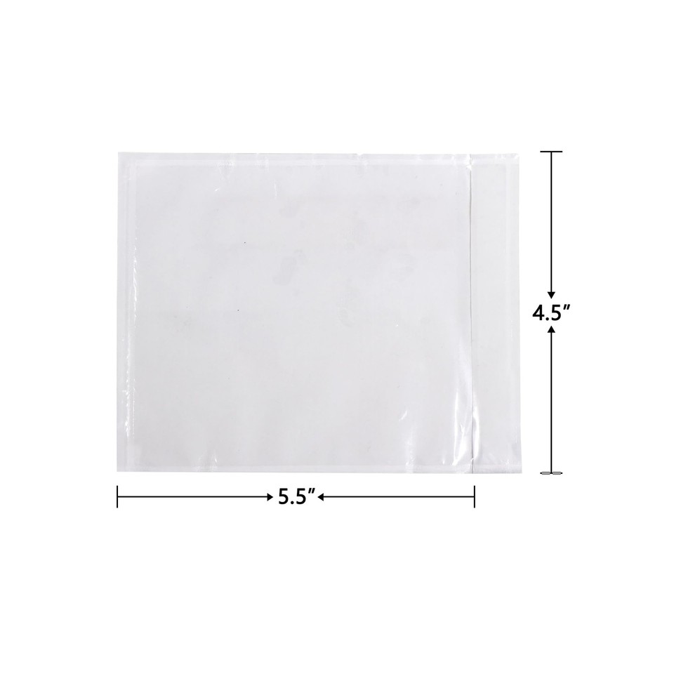 - 500 PCS 4.5"x5.5" Packing List Pouch- Clear Plastic Envelopes with ...