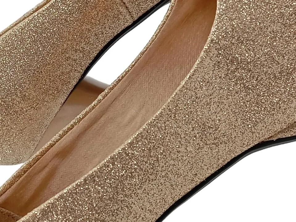 Blink Décolleté Donna Oro Glitter Eleganti con Tacco (EU 39) | eBay