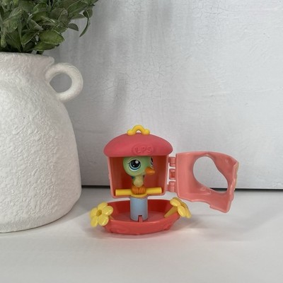 Littlest Pet Shop LPS Green Hummingbird And Flower Birdhouse 208 | eBay