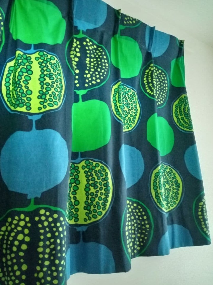Scandinavian Y Design Curtain Good Condition Marimekko Actus Unico Keyuka | eBay